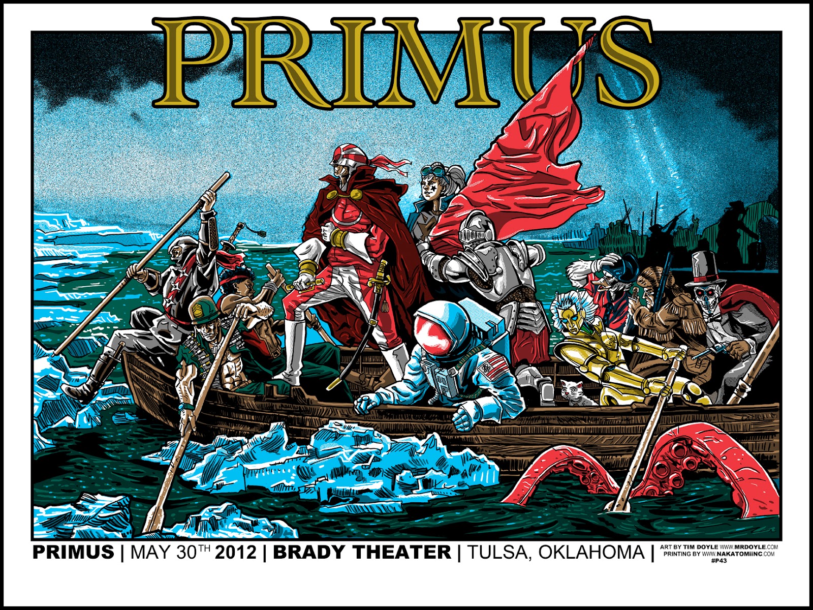 INSIDE THE ROCK POSTER FRAME BLOG: Tonight's Primus Poster from Tulsa ...