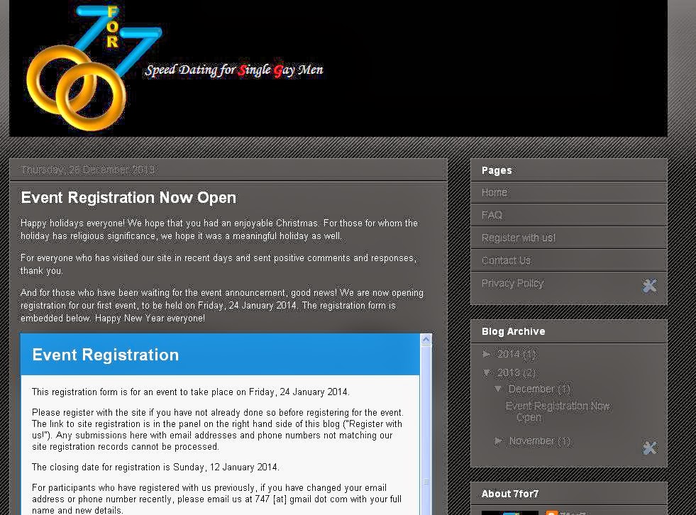 7for7: Event Updates and How to Register with Us