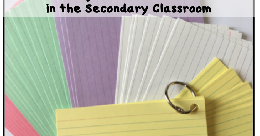 The Many Uses for Index Cards | A Lesson Plan for Teachers