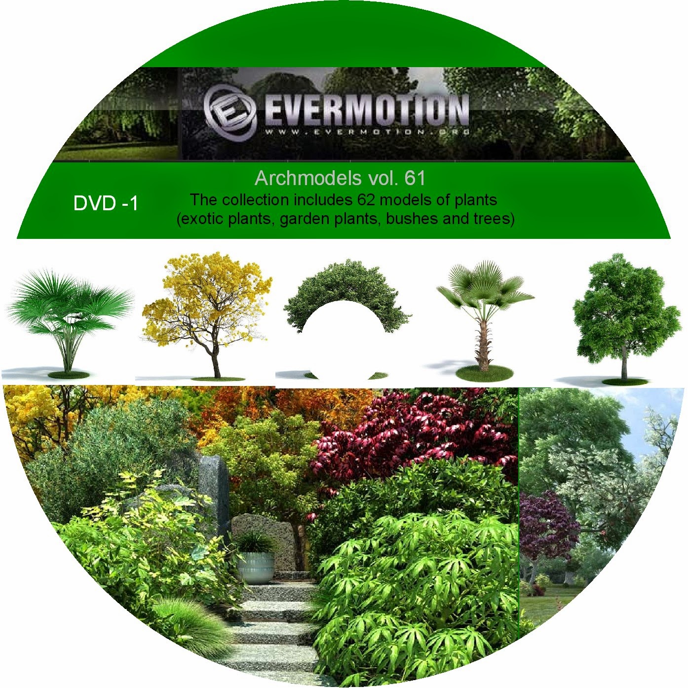 3D visualisations: 0026 Evermotion Archmodels. Vol.61---TREES.