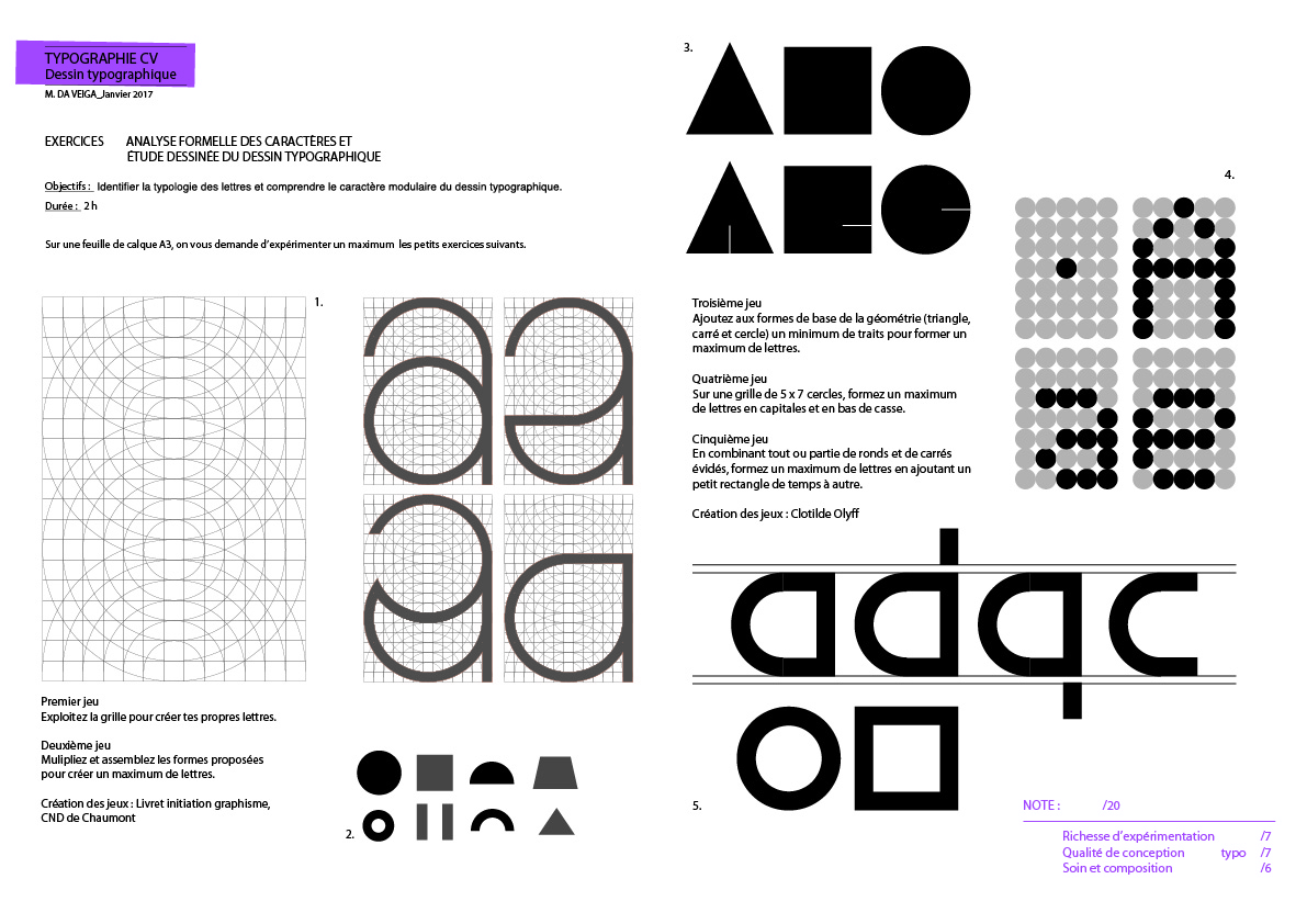 M- DA VEIGA: Typographie // TCV