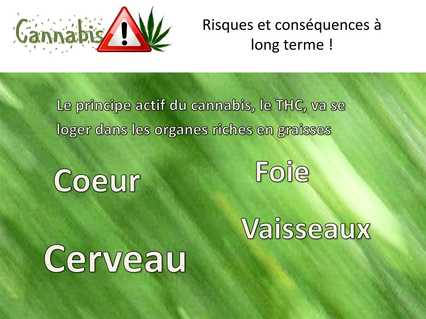 Mener une vie sans drogue: cannabis : risques et conséquences à long terme