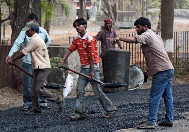 Stock Pictures: Road being surfaced with tar