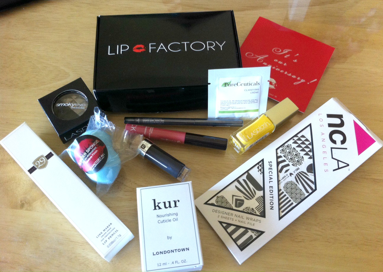 Tickled Pink in the Rain: July's Amazing Anniversary Lip Factory Box Review