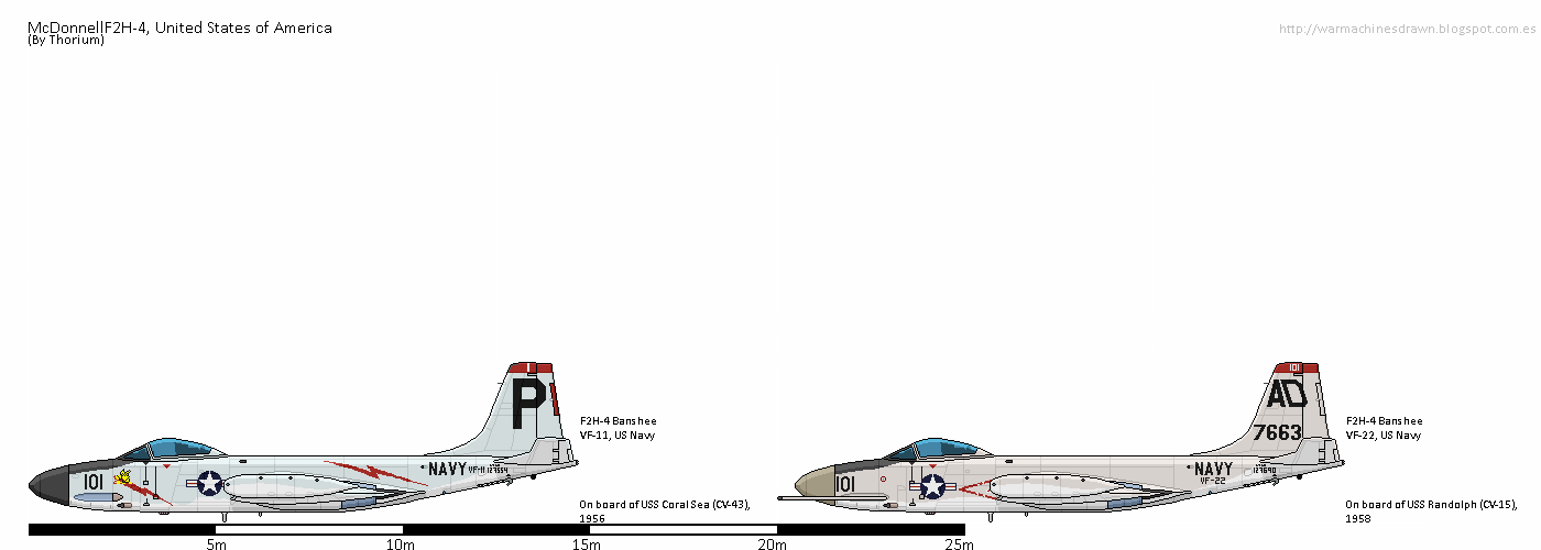 War Machines Drawn: McDonnell F2H-4 Banshee