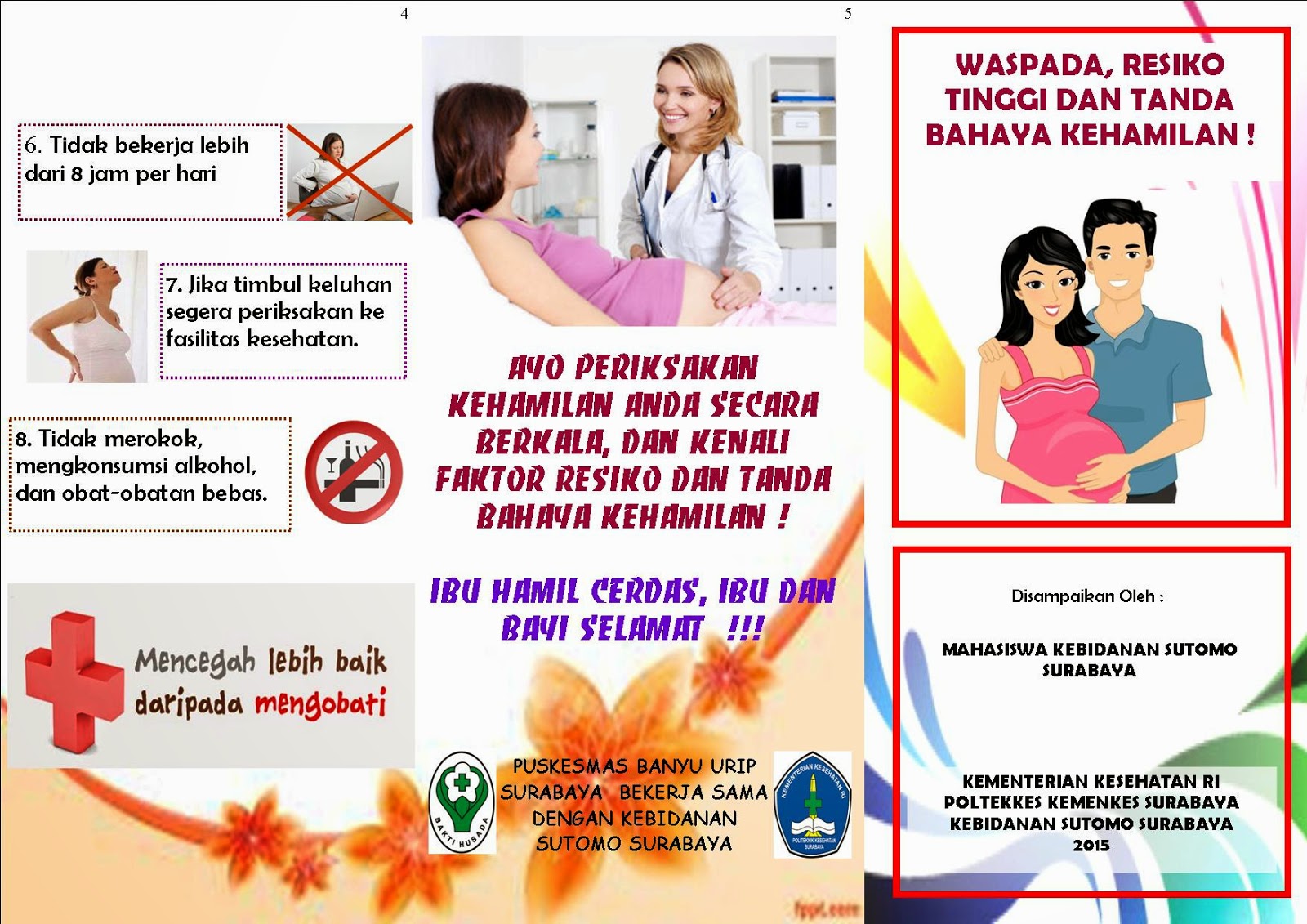 midwifery: LEAFLET ORIGINAL MAHASISWA KEBIDANAN SUTOMO TANDA BAHAYA ...