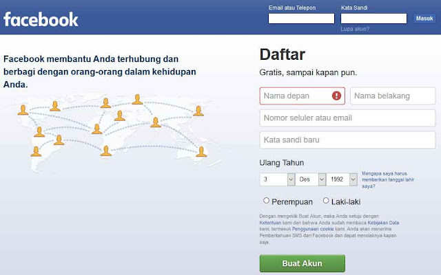 Buat FB | Cara Daftar Buat Akun Facebook Baru Bahasa Indonesia Buat FB | Cara Daftar Buat Akun Facebook Baru Bahasa Indonesia