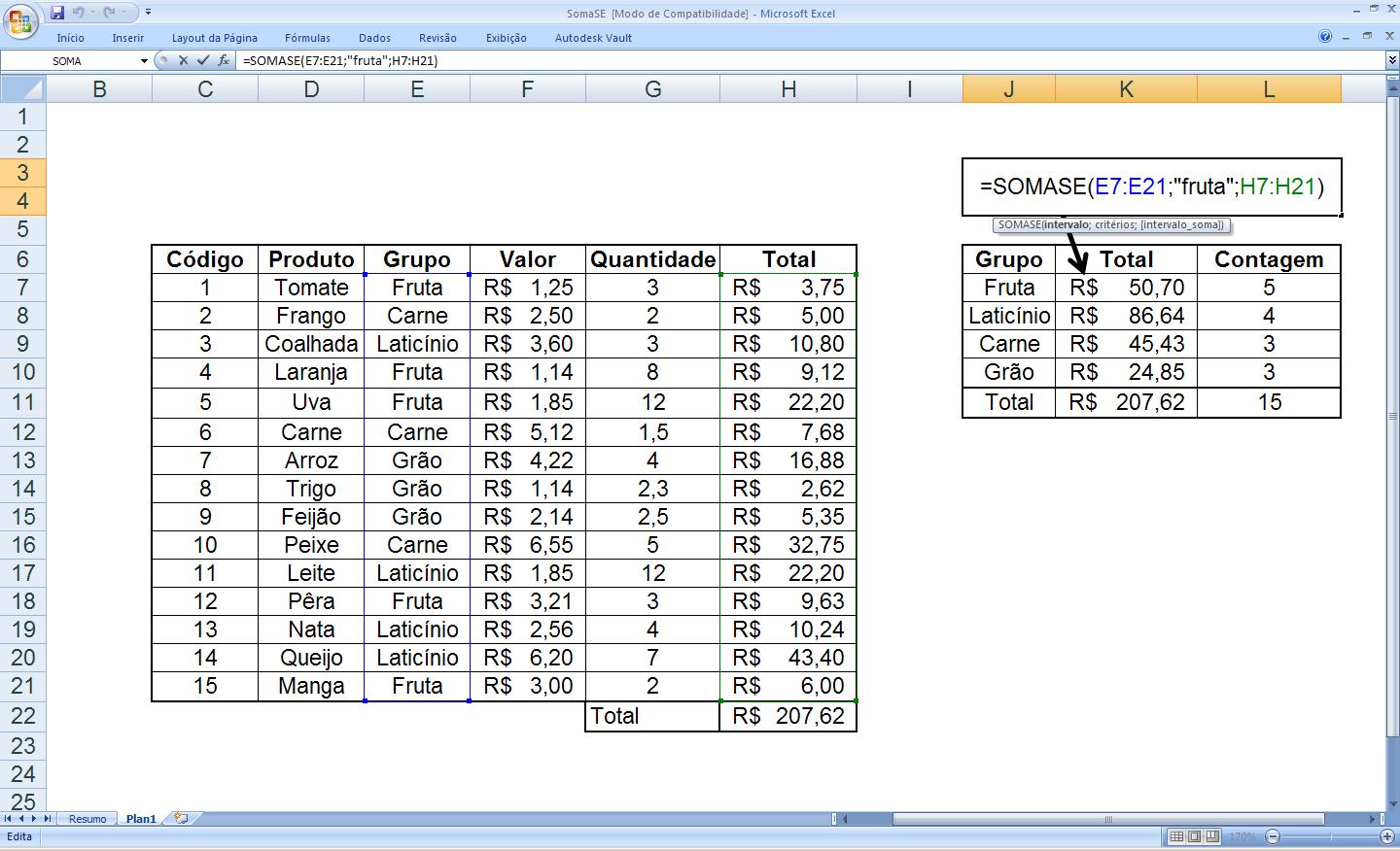 Símbolo De Somatório No Excel