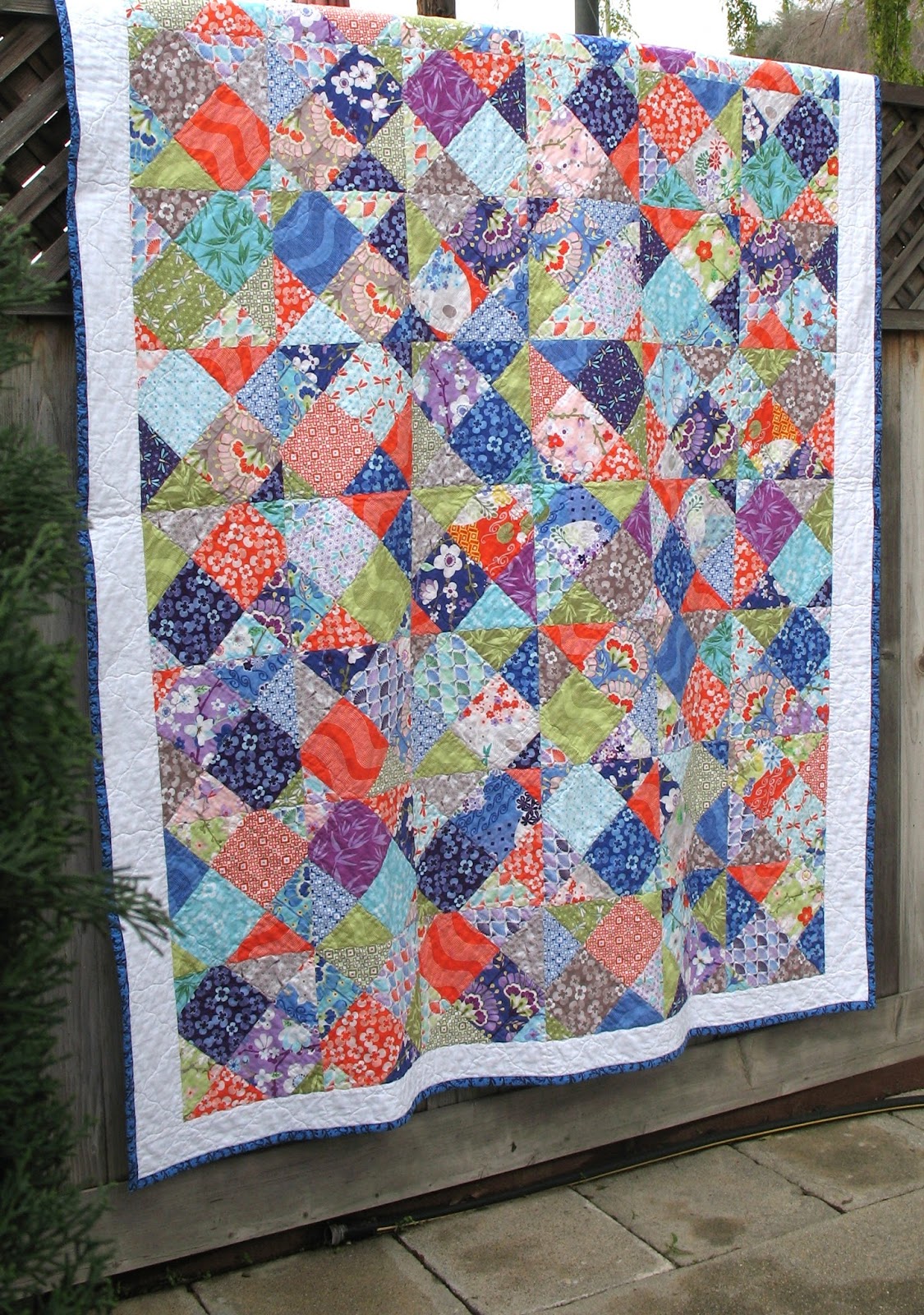 Ye Olde Sweatshop: Diagonal 9 Patch Quilt in Good Fortune (#71)