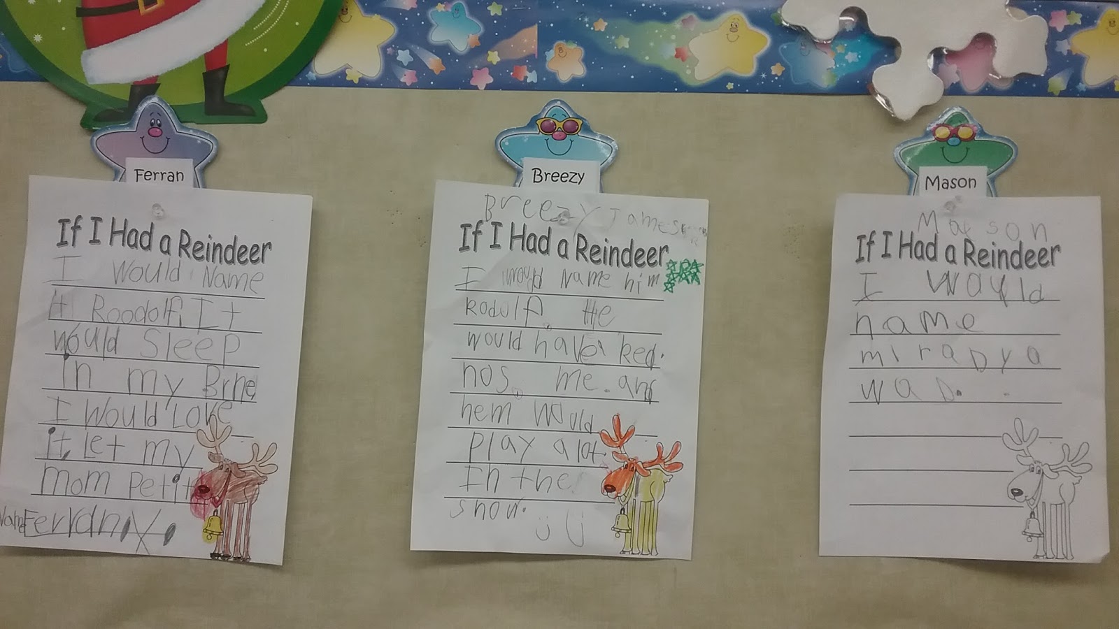 Ms. Anderson's Learning Blog!: Reindeer Writing!