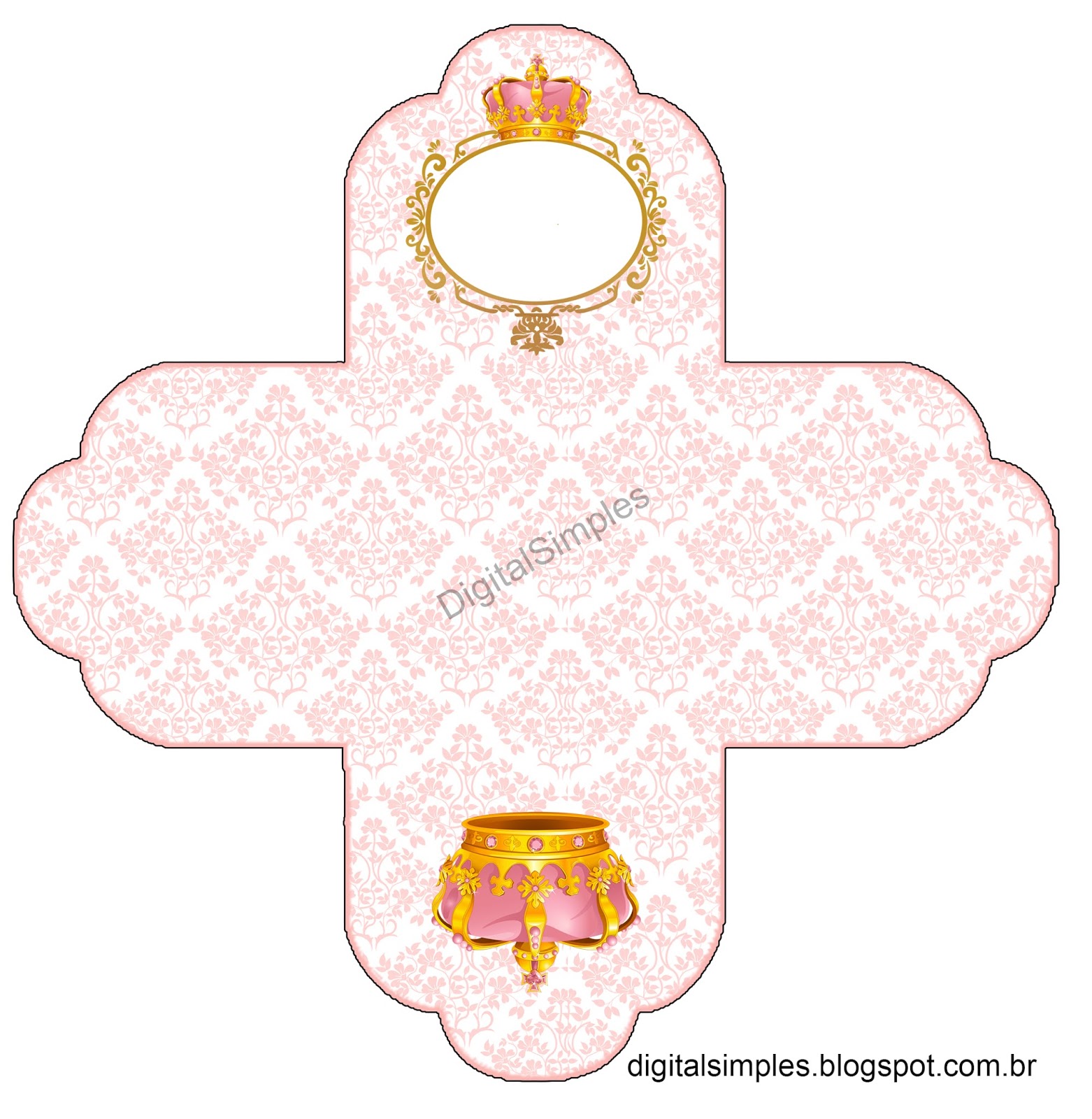Golden Crown in Pink: Free Printable Boxes. - Oh My Baby!