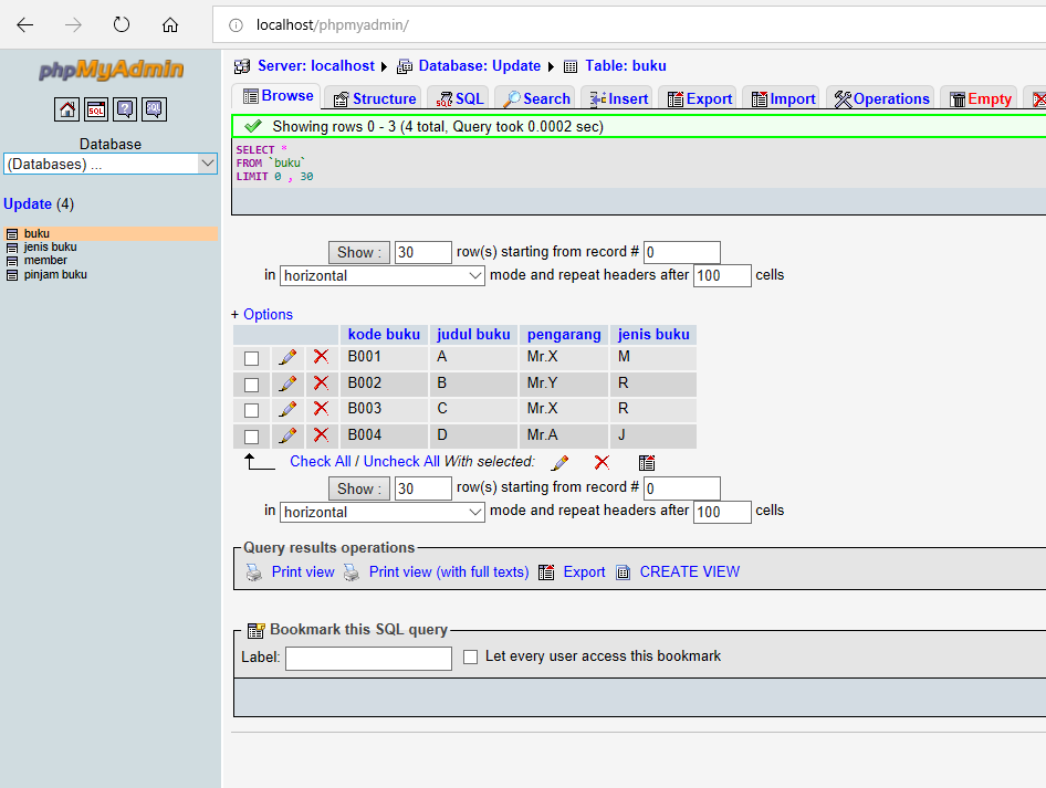 Update Data dengan PHP - MySQL