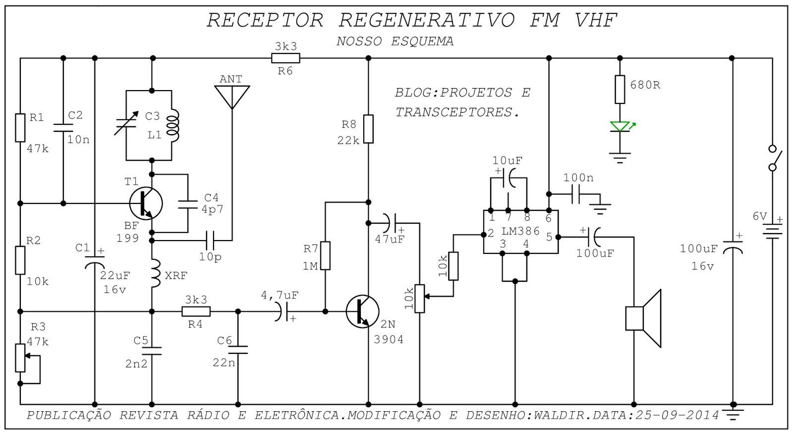 Projetos e Transceptores.: Receptor Super Regenerativo FM VHF