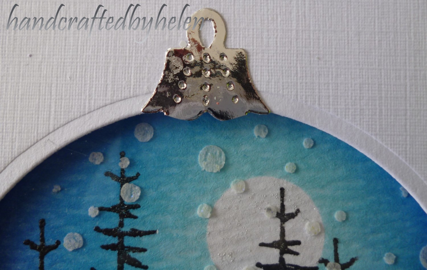 Handcrafted by Helen: Christmas Scene Bauble Card