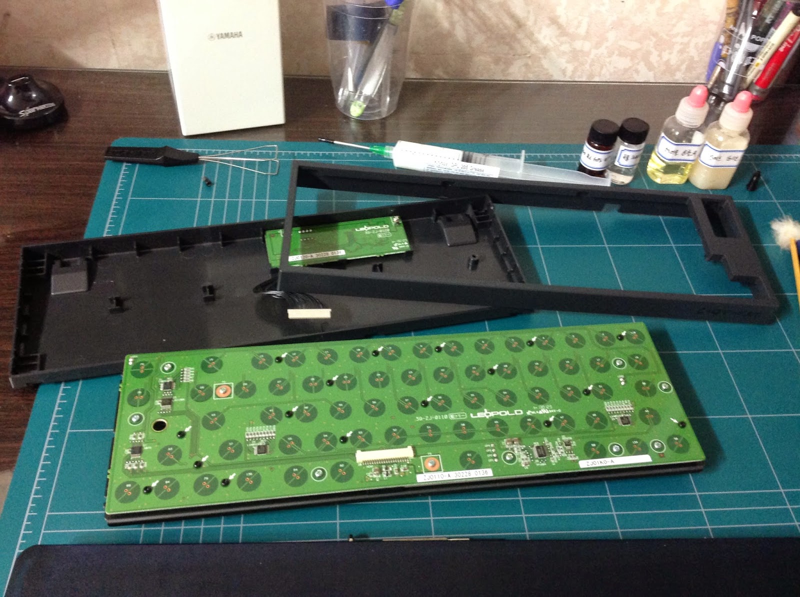 소금창고: 정전용량 무접점 키보드 레오폴드 FC660C(LEOPOLD FC660C) 스테빌라이져 윤활 및 슬라이더 윤활 ...