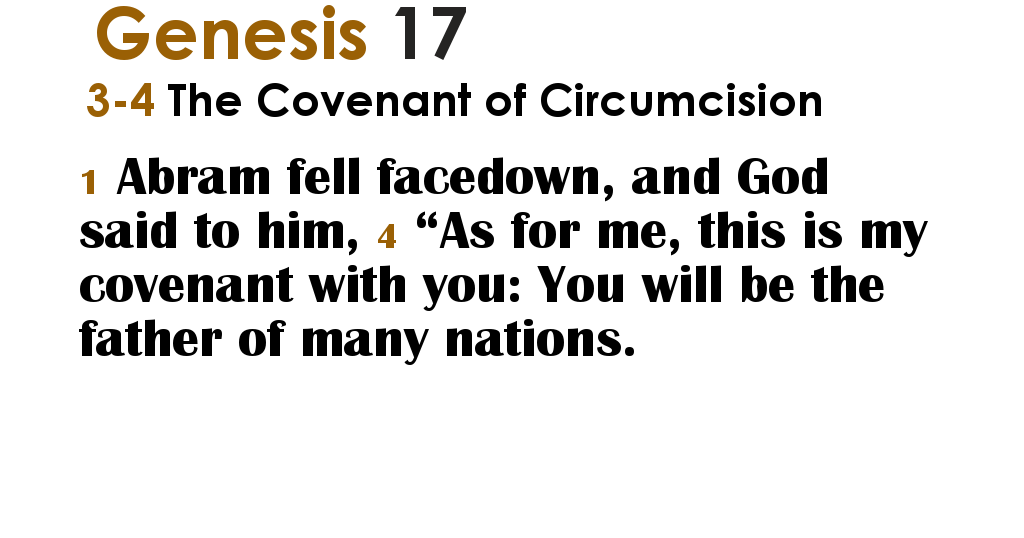 Genesis 17:3-4 The Covenant of Circumcision - 1 million free pictures