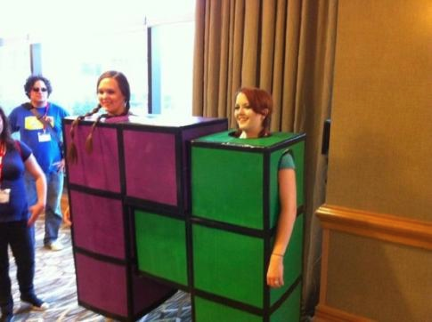 Rubics Cube. This one is for two. You can make a single one person cube ...