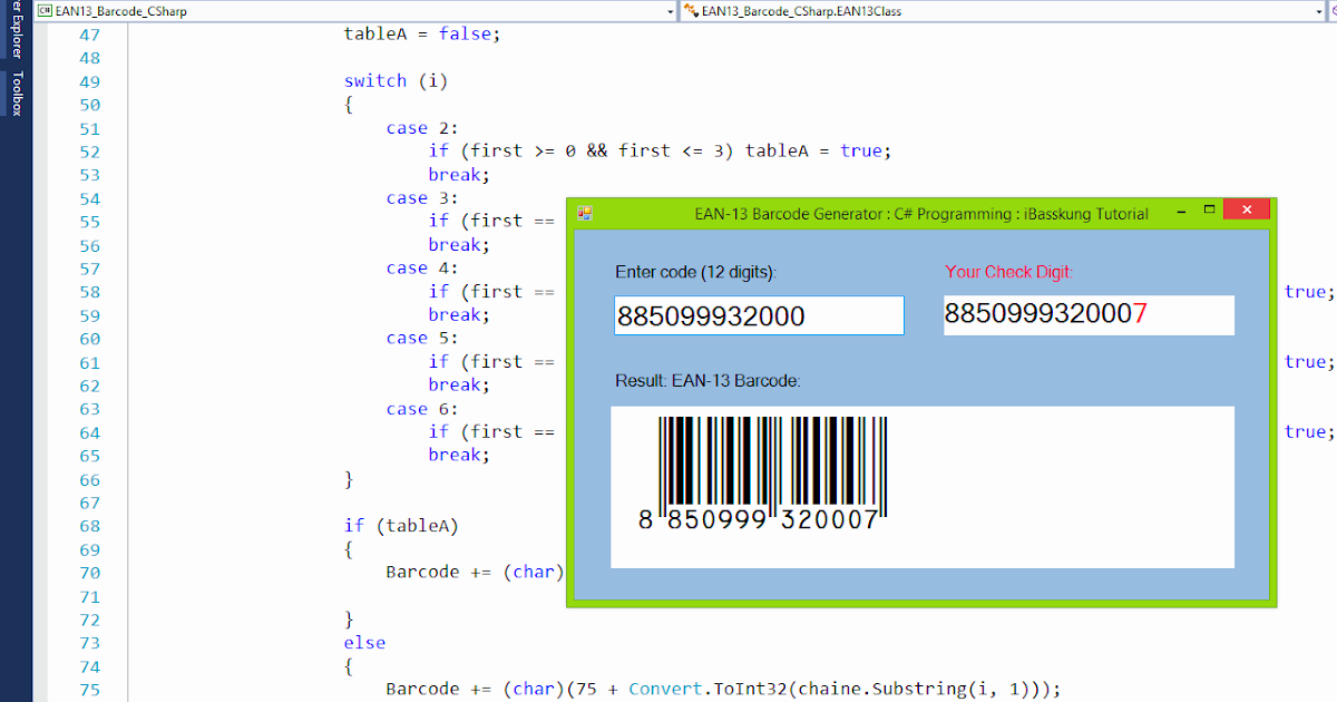 C# Programming How to Create EAN-13 Barcode Generator