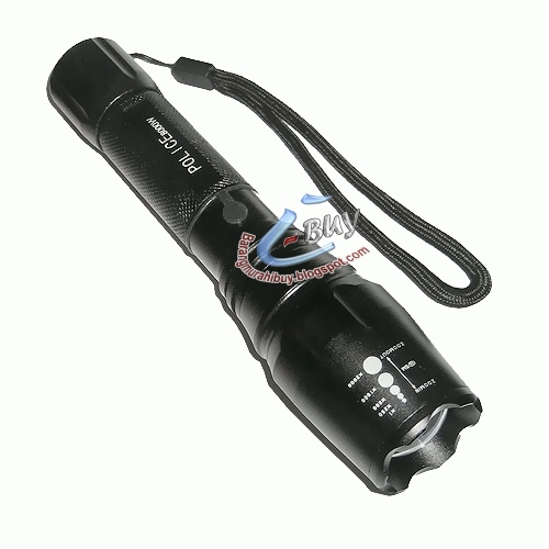 Senter T6 Led Police 8000W Double Cas