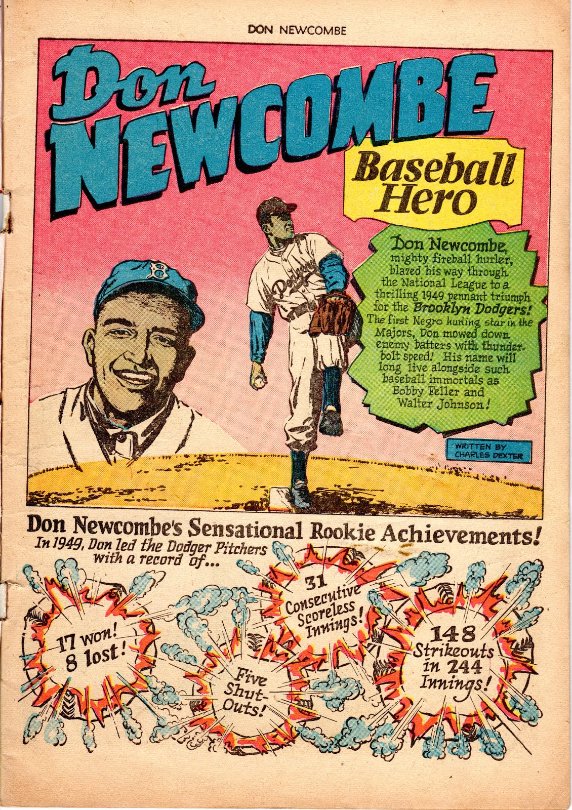 Dodgers Blue Heaven: Scans of my 1950 Don Newcombe Comic Book
