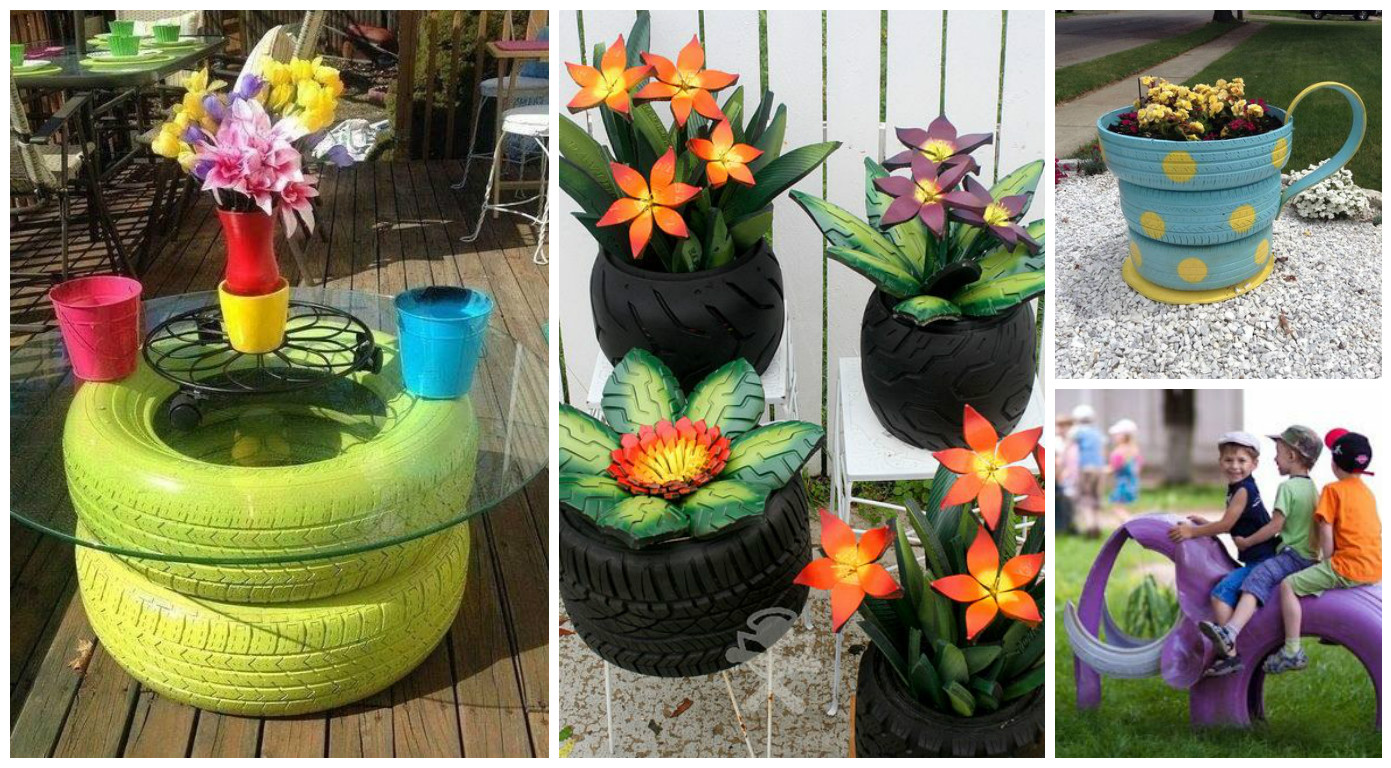 10 Ideas increíbles para reciclar llantas viejas de autos ~ cositasconmesh