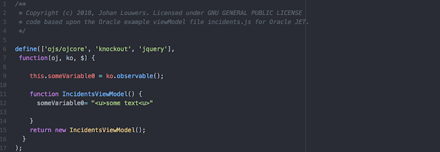 Johan Louwers - Tech blog: Oracle JET - data-bind as text or html