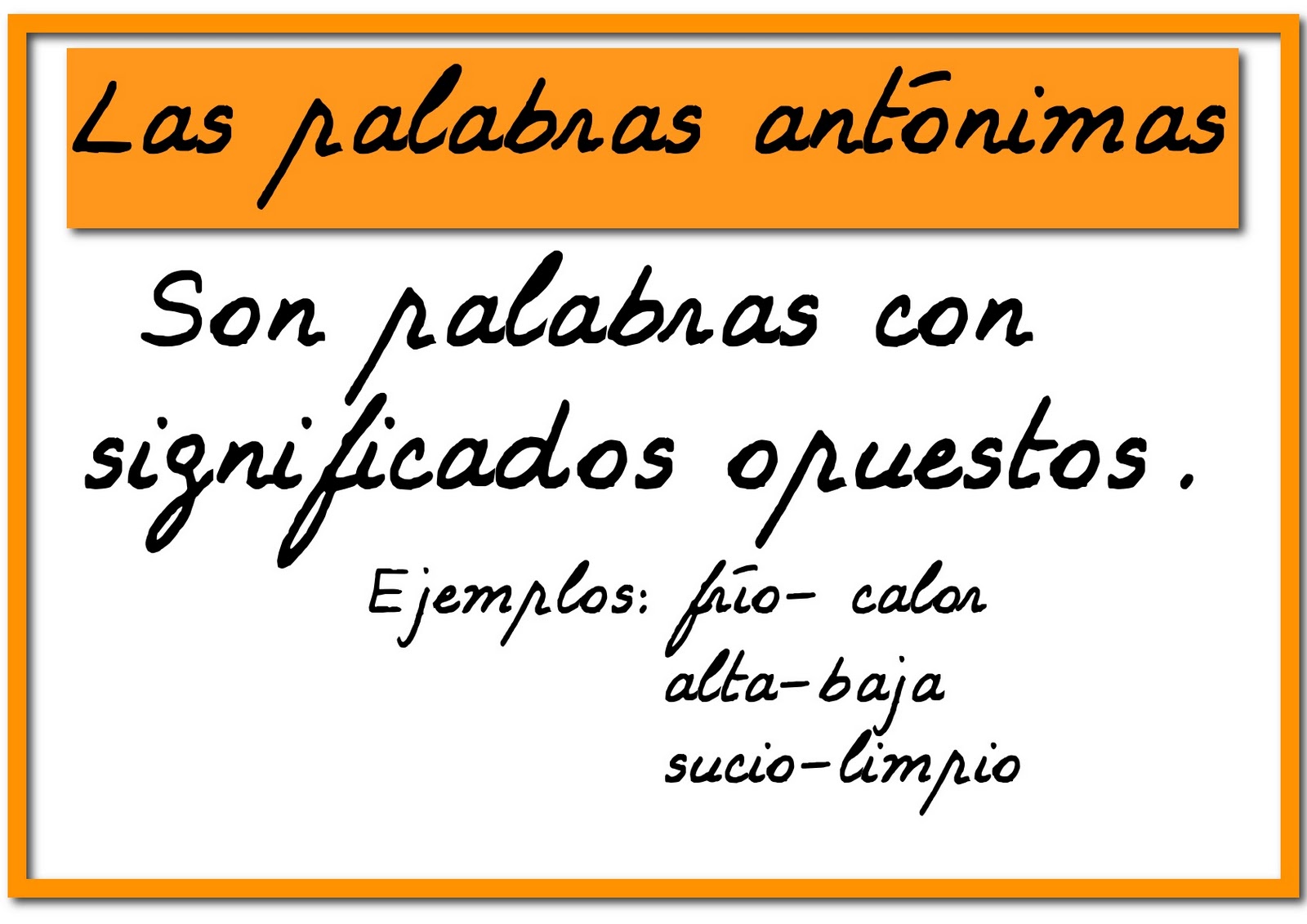 AULAS DE APOYO: LOS SINÓNIMOS Y ANTÓNIMOS