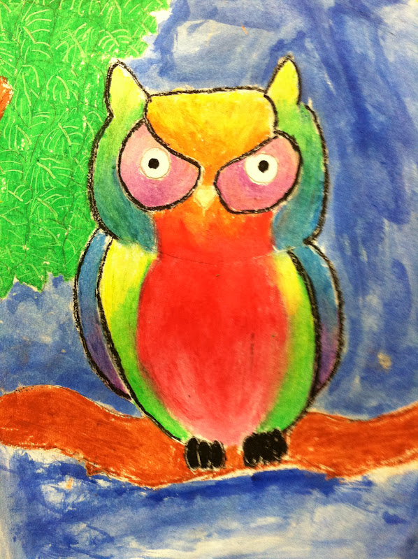 Mrs. Wille's Art Room: Oil pastel owls