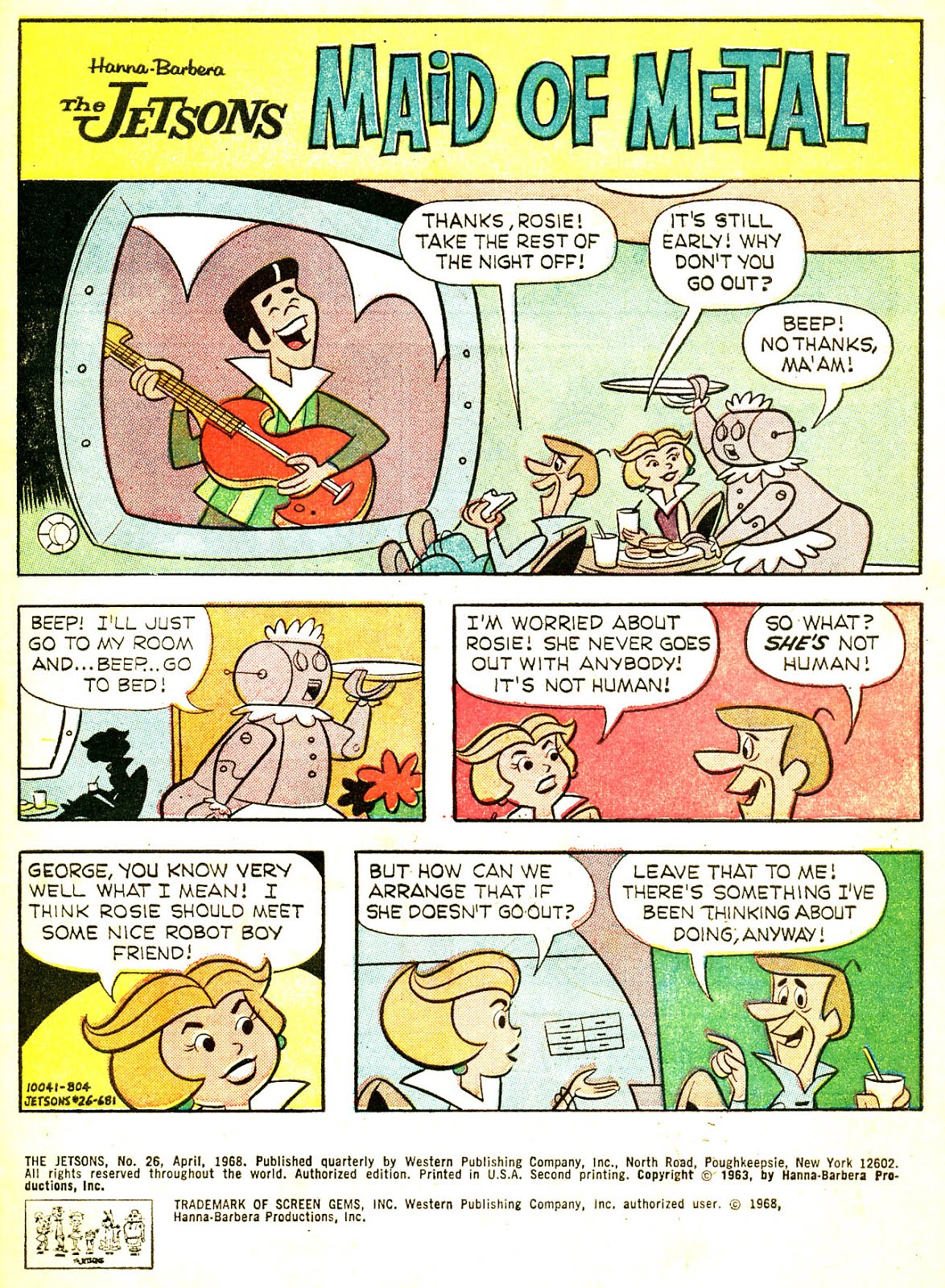 Chris Sobieniak's Comics & Stories: The Jetsons #26 (Apr, 1968)