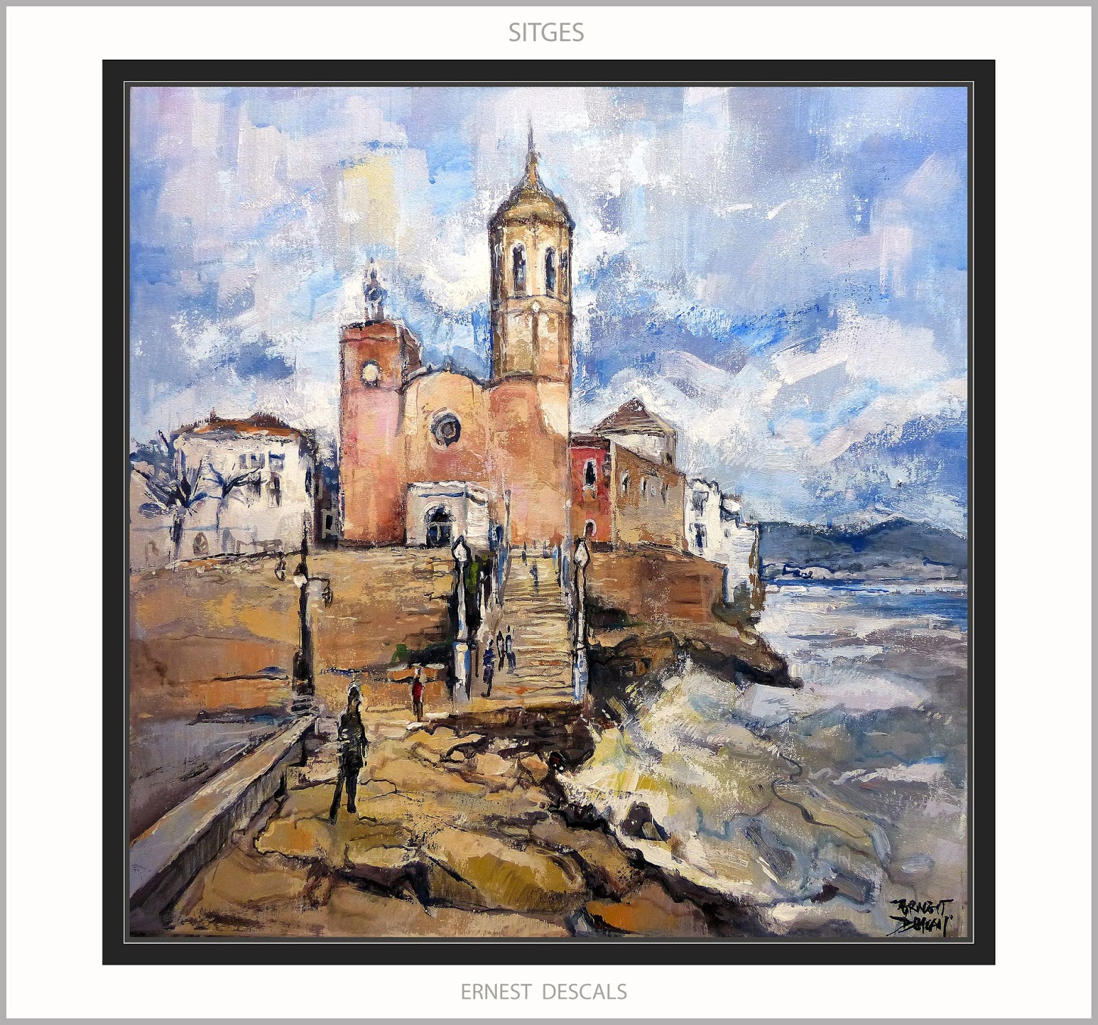 Ernest Descals.Artista Pintor: SITGES-PINTURA-ESGLESIA-MAR-DUOMO-MILAN ...