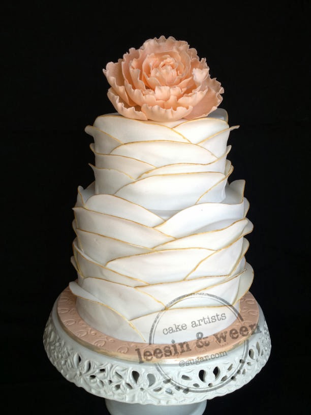 Penang Wedding Cakes by Leesin: Wavy Ruffle Wedding Cake
