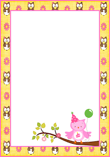 Cute Owls Free Printable Frames, Invitations or Cards. - Oh My Fiesta ...