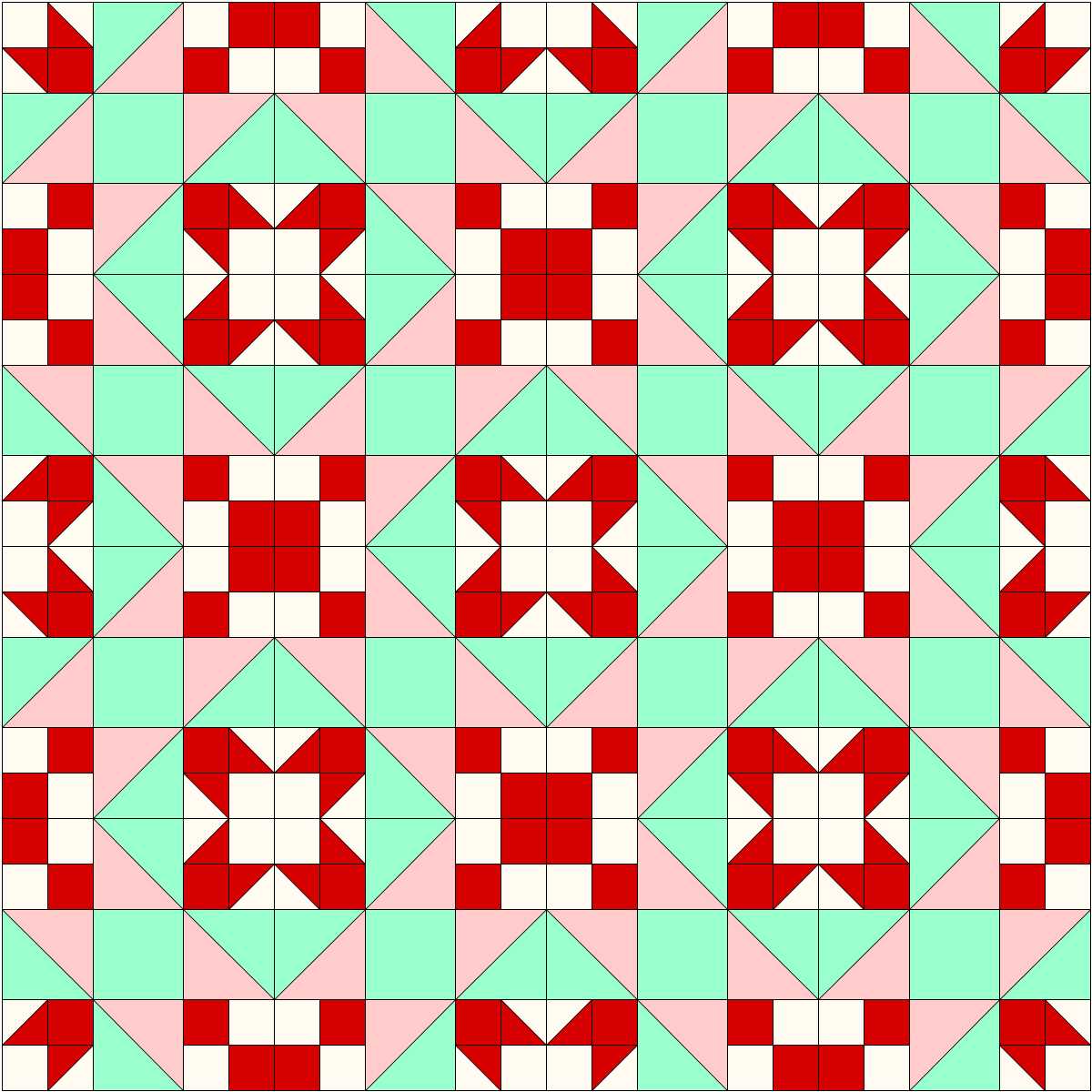 Chatelaine- Free BOW Sampler Quilt Block 72 - Threadbare Creations