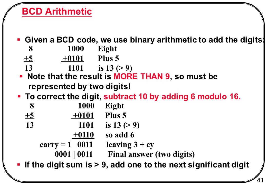 What Is Bcd Arithmetic