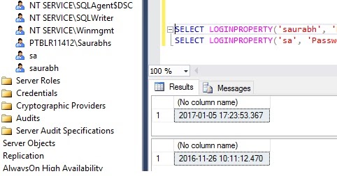 Knowledge Sharing: When My SQL Login Password Last Reset
