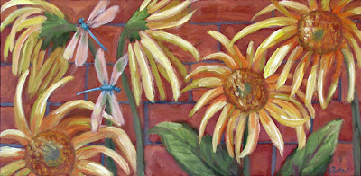 Daily Painters Of Colorado: Susan Spohn -- Sunflowers & Dragonflies