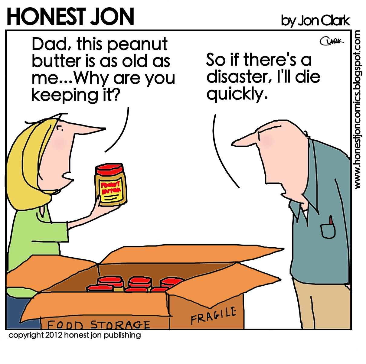 HONEST JON: Old peanut butter...