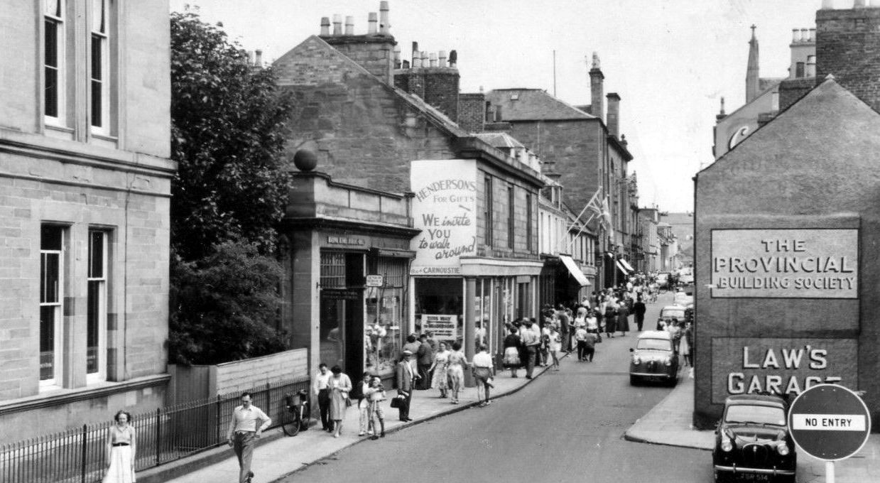 Tour Scotland: Old Photograph Law's Garage Arbroath Scotland