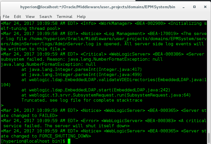 Exploits in Hyperion: Hyperion Error while starting up Embedded ...