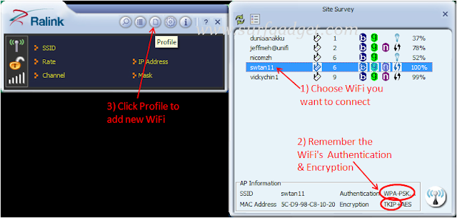 SurfGadGet.com: How to use NEW!!! Ralink Utility to connect WiFi