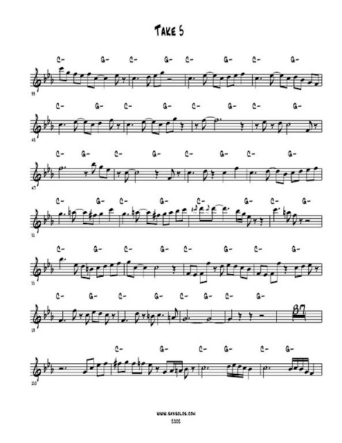 Take five Para saxo - Partituras y pistas para saxo | Sheet music and ...