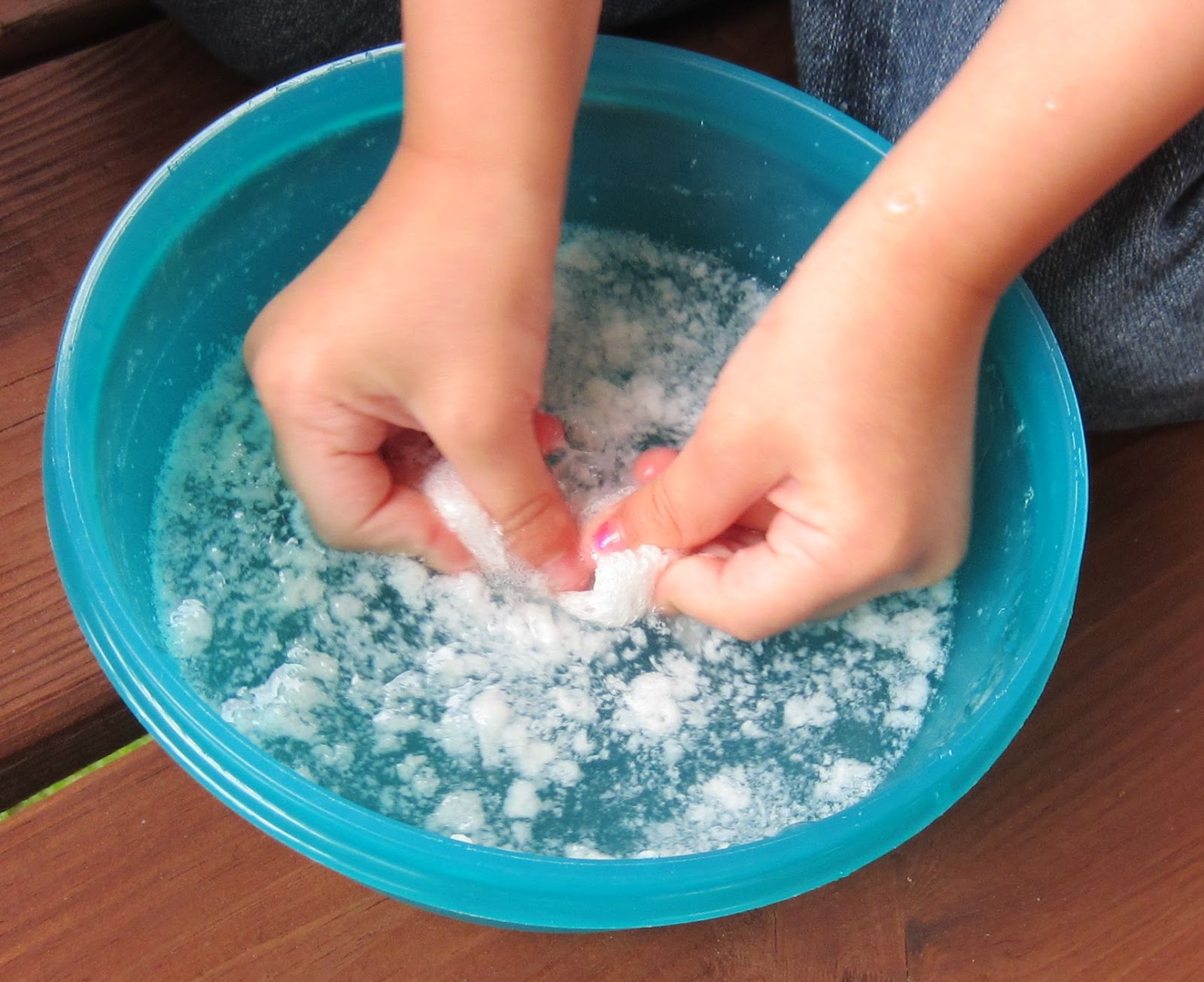 Fun with Cornstarch Packing Peanuts | Still Playing School
