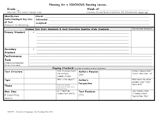 The Coach's Corner: MDCPS Reading/Writing Rigorous Planners
