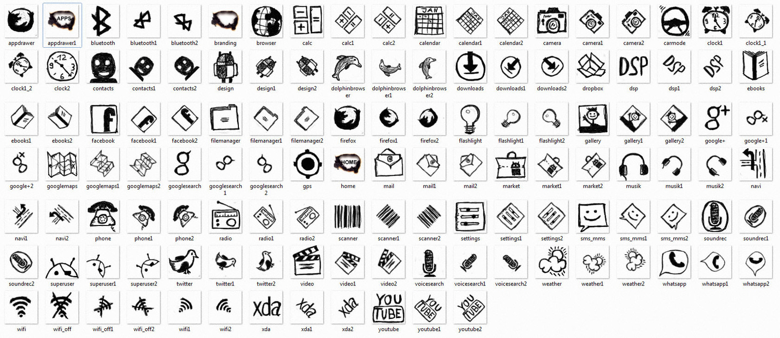 F M P: Hand drawn apps