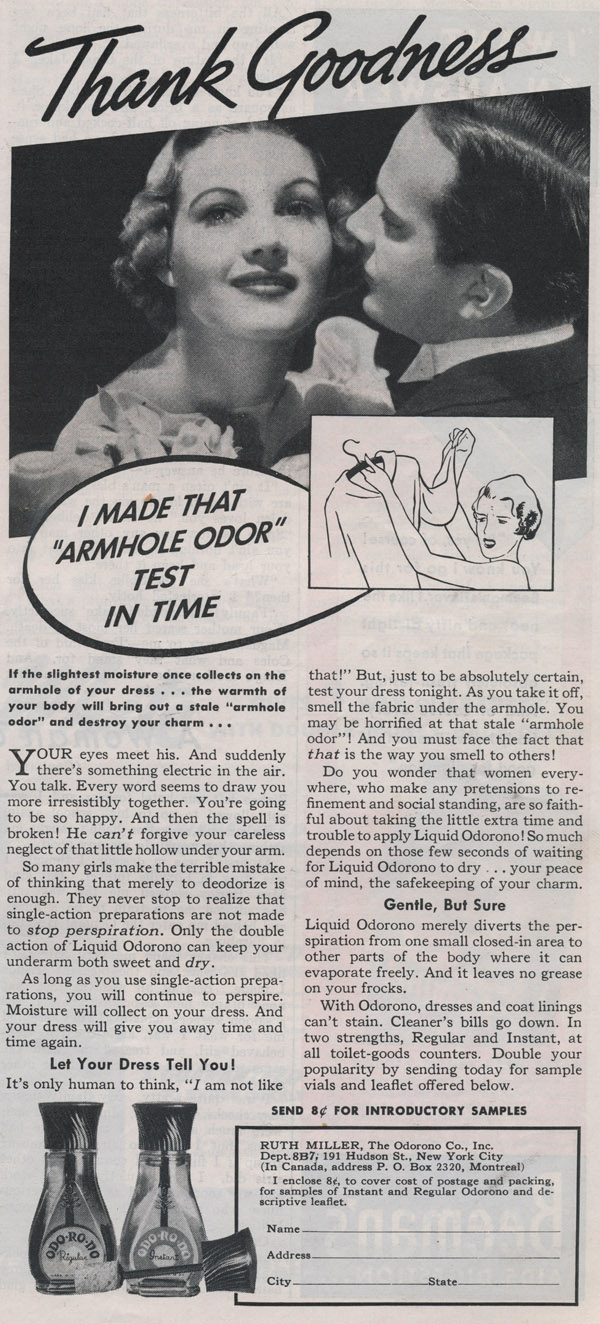 Your Odor Please: Go ahead..take a good, heady whiff of those pits ...