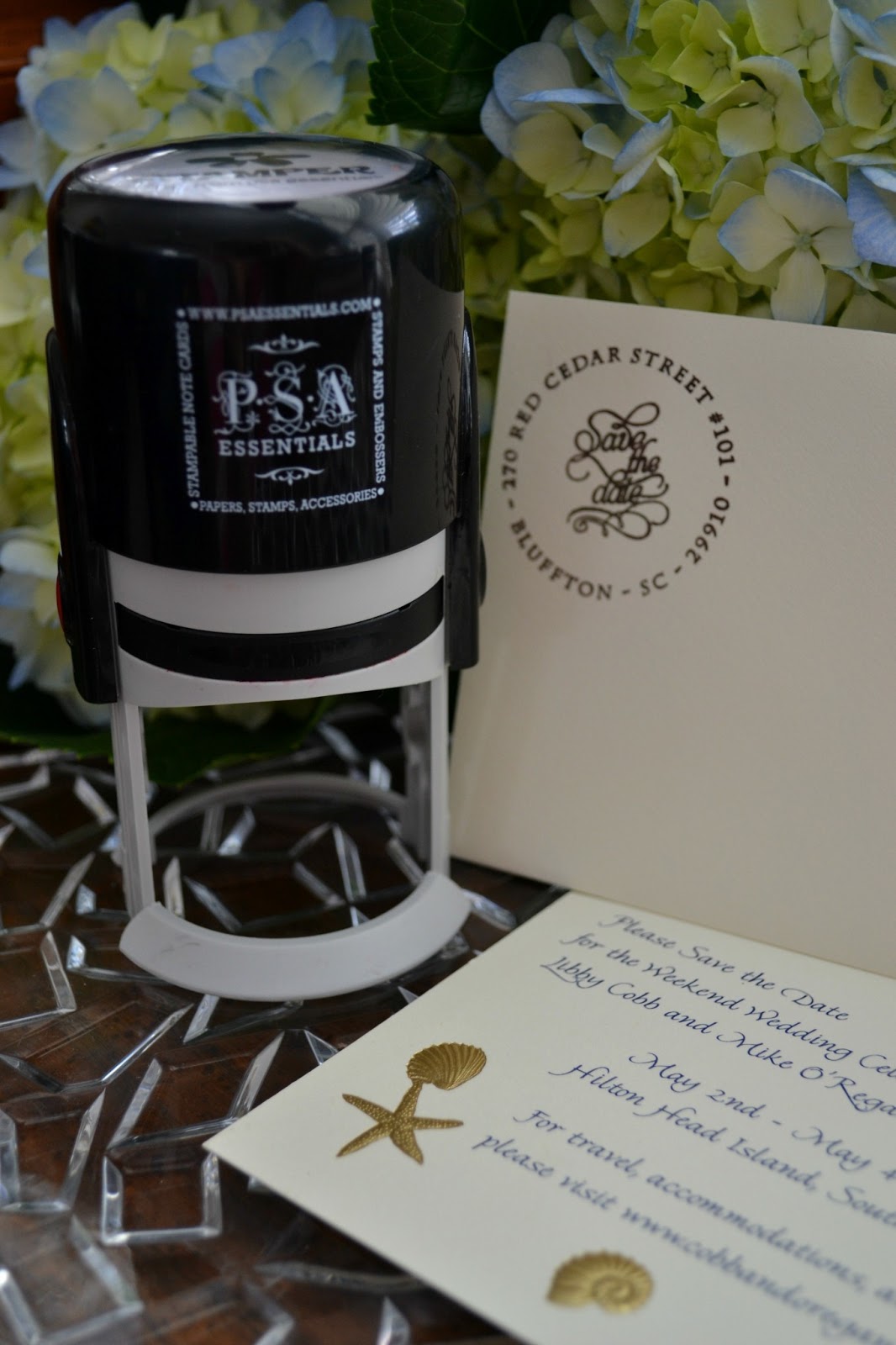 Stamp Camp: Save the date card