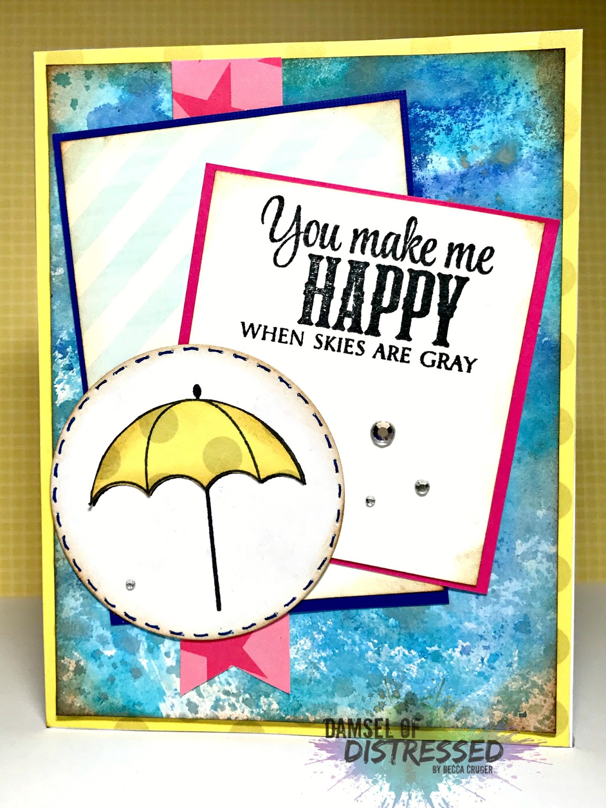 The Damsel of Distressed Cards: Rainy Day Card - Card Concept Challenge
