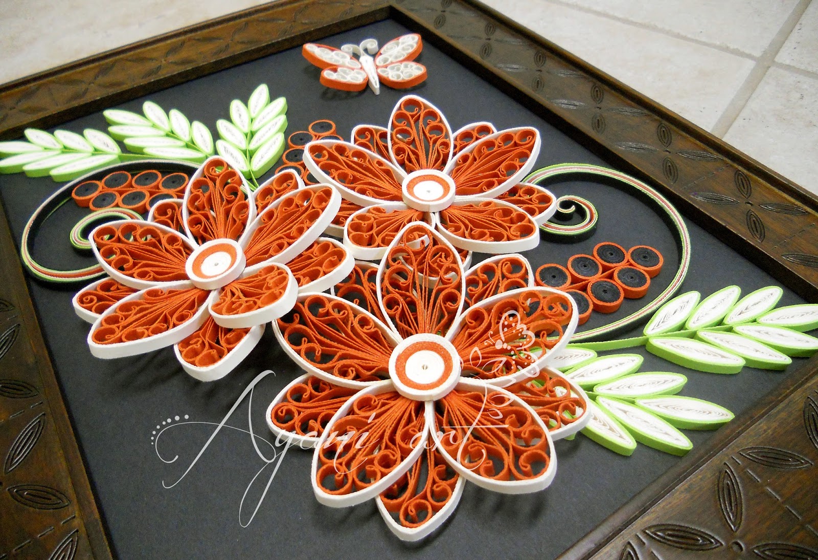 Ayani art: Orange quilling