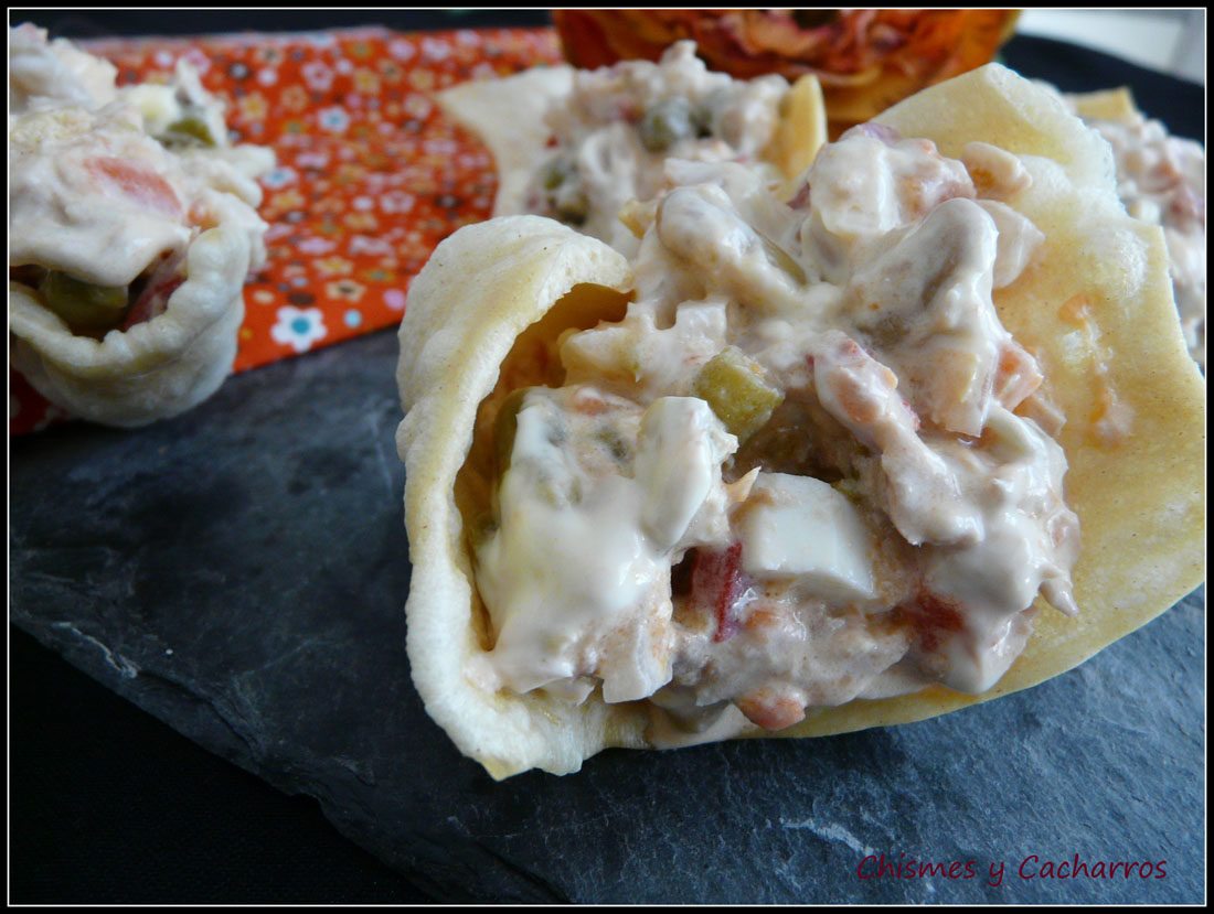 Palomas de Ensaladilla a mi manera - Chismes y Cacharros