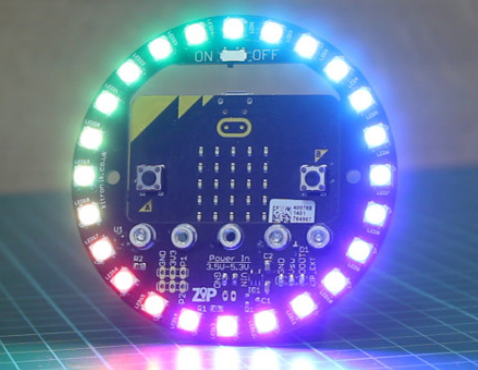 Micro:bit - Un anneau de 24 LEDs RGB (NeoPixel) - MCHobby - Le Blog
